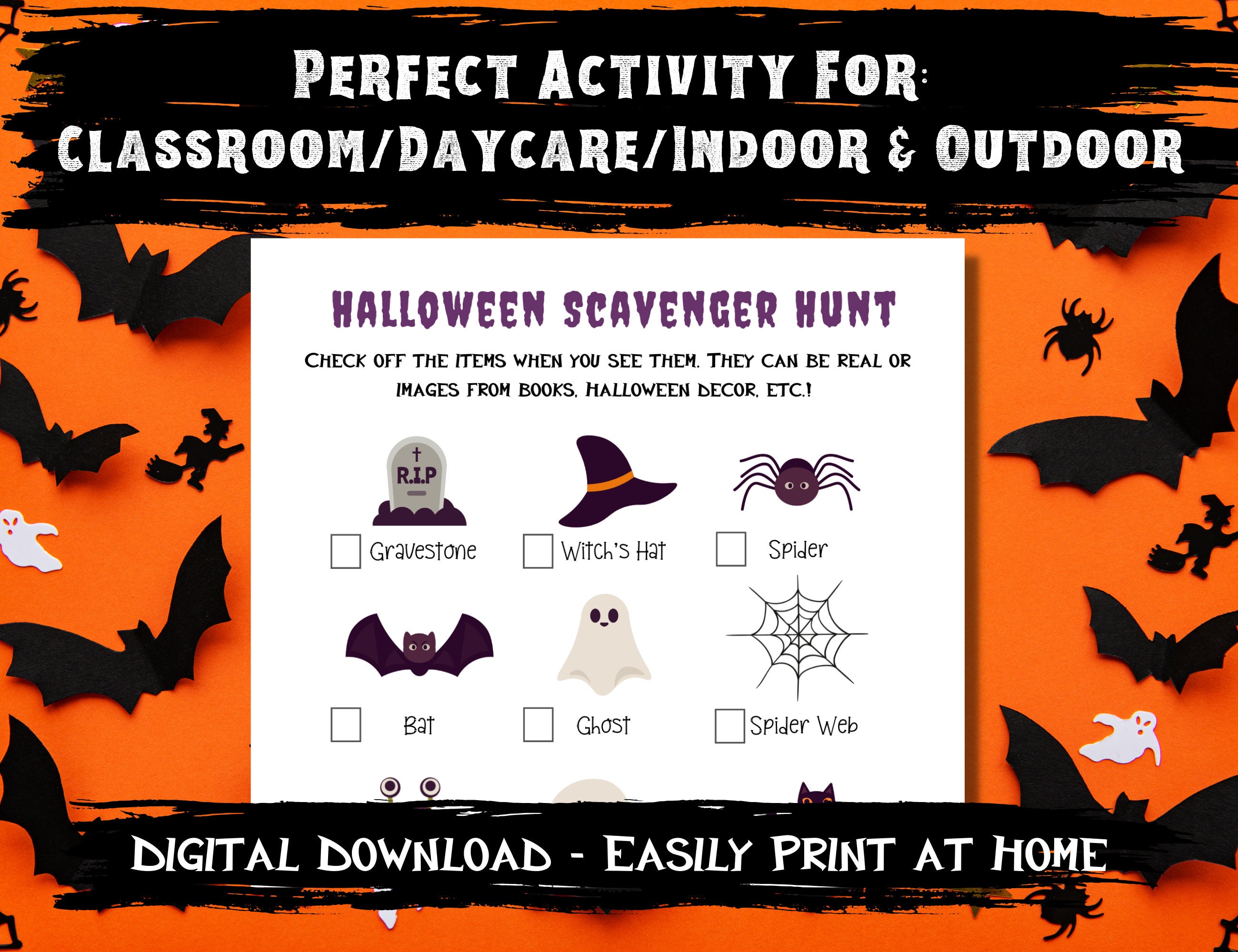 Halloween Scavenger Hunt | Printable Halloween Kids Activity ...