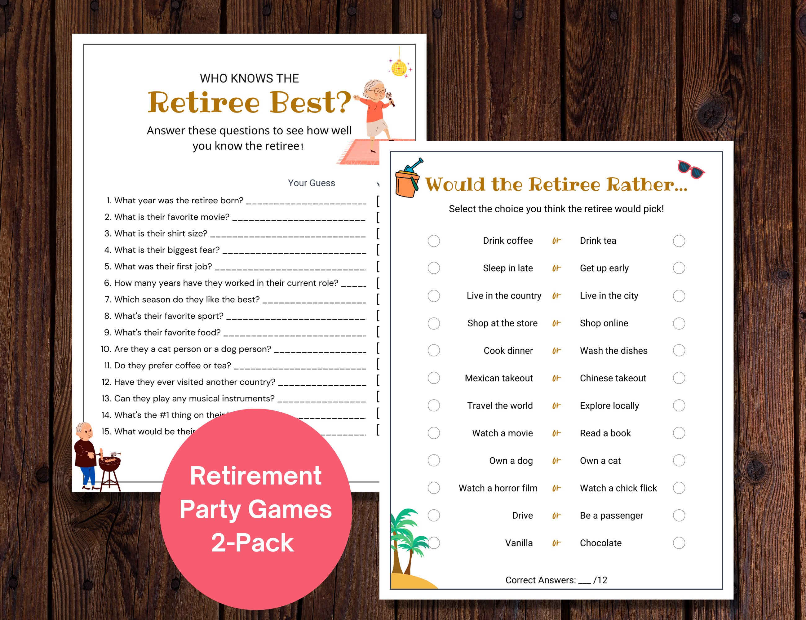 Retirement Party Games | Who Knows the Retiree Best | Retirement Party ...