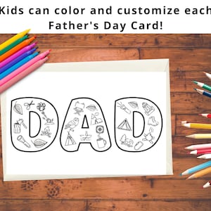 Printable Father's Day Card: Camping Theme Coloring Page (PDF Download ...