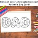 Printable Father's Day Card: Camping Theme Coloring Page (PDF Download ...