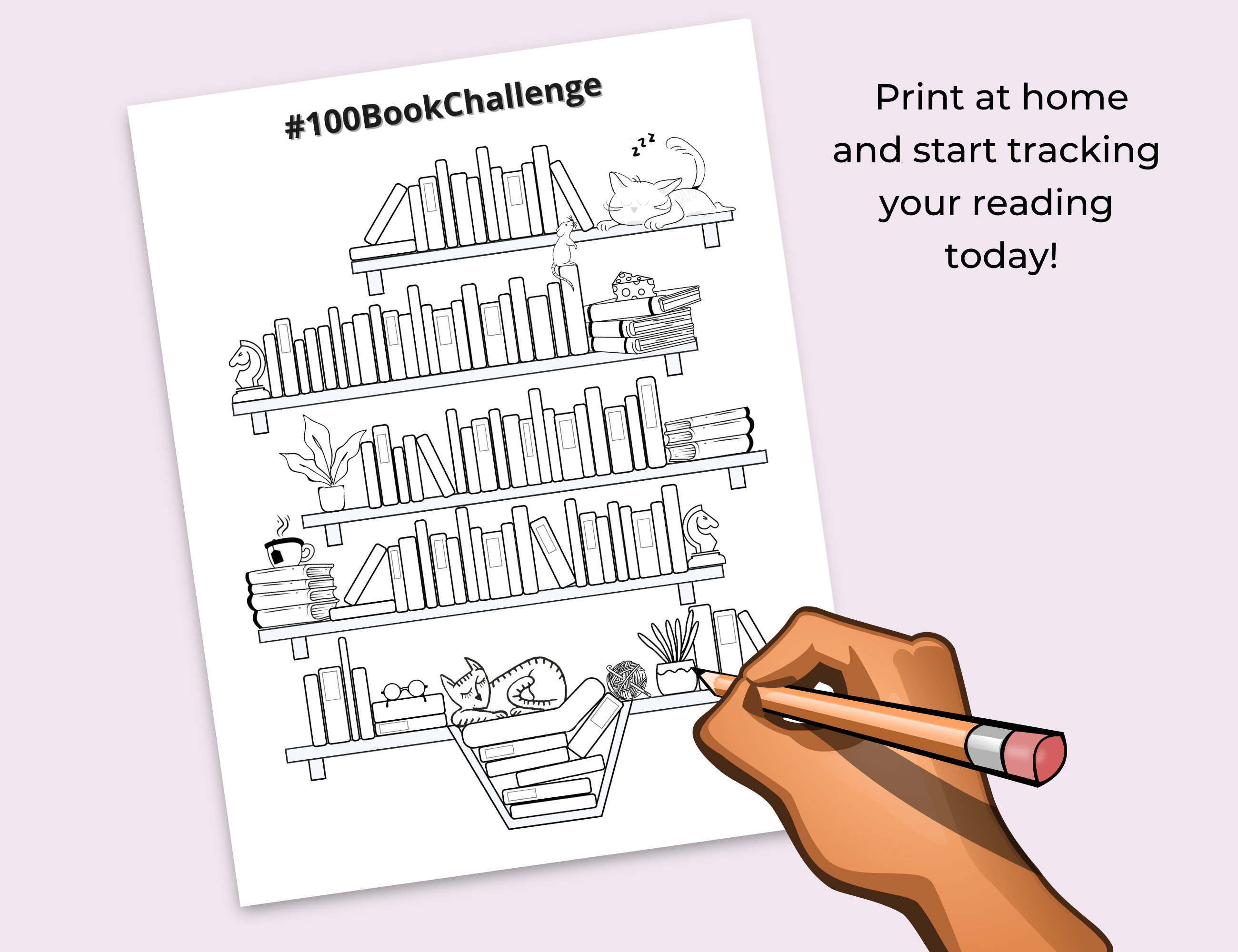 100 Book Challenge, Reading Tracker, Reading Challenge, 100 Book ...