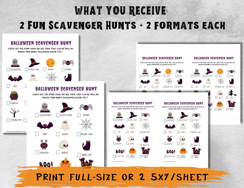 Halloween Scavenger Hunt Printable Halloween Kids Activity - Etsy