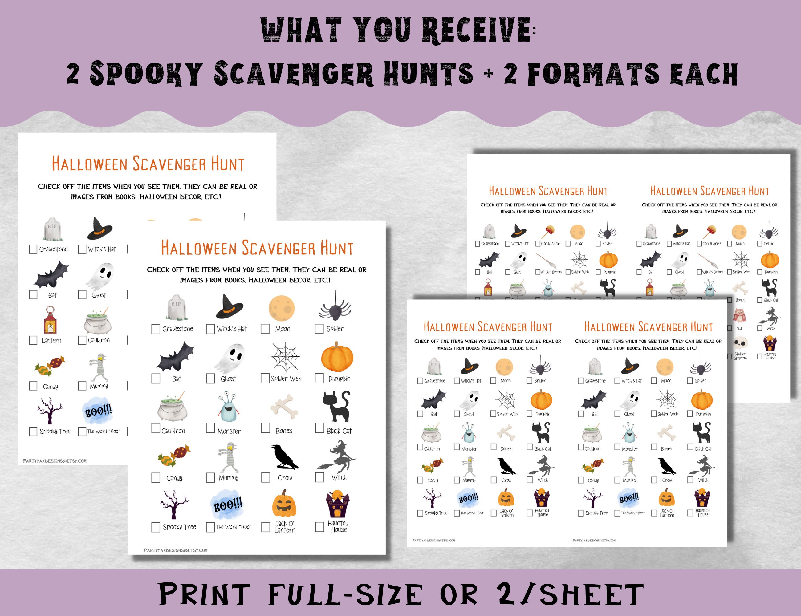 Halloween Scavenger Hunt Game for Kids: Spooky Printable (digital ...