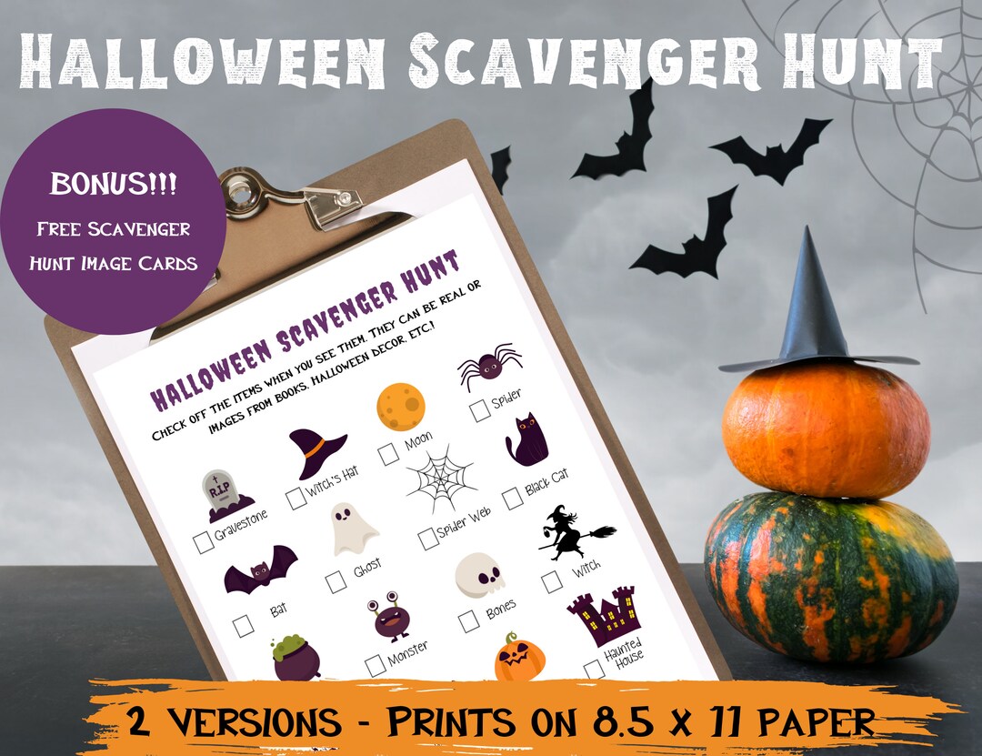 Halloween Scavenger Hunt | Printable Halloween Kids Activity ...