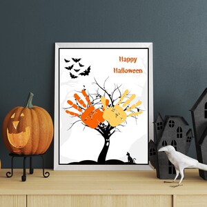 Halloween Handprint Art, Halloween Printables for Kids, Preschool ...