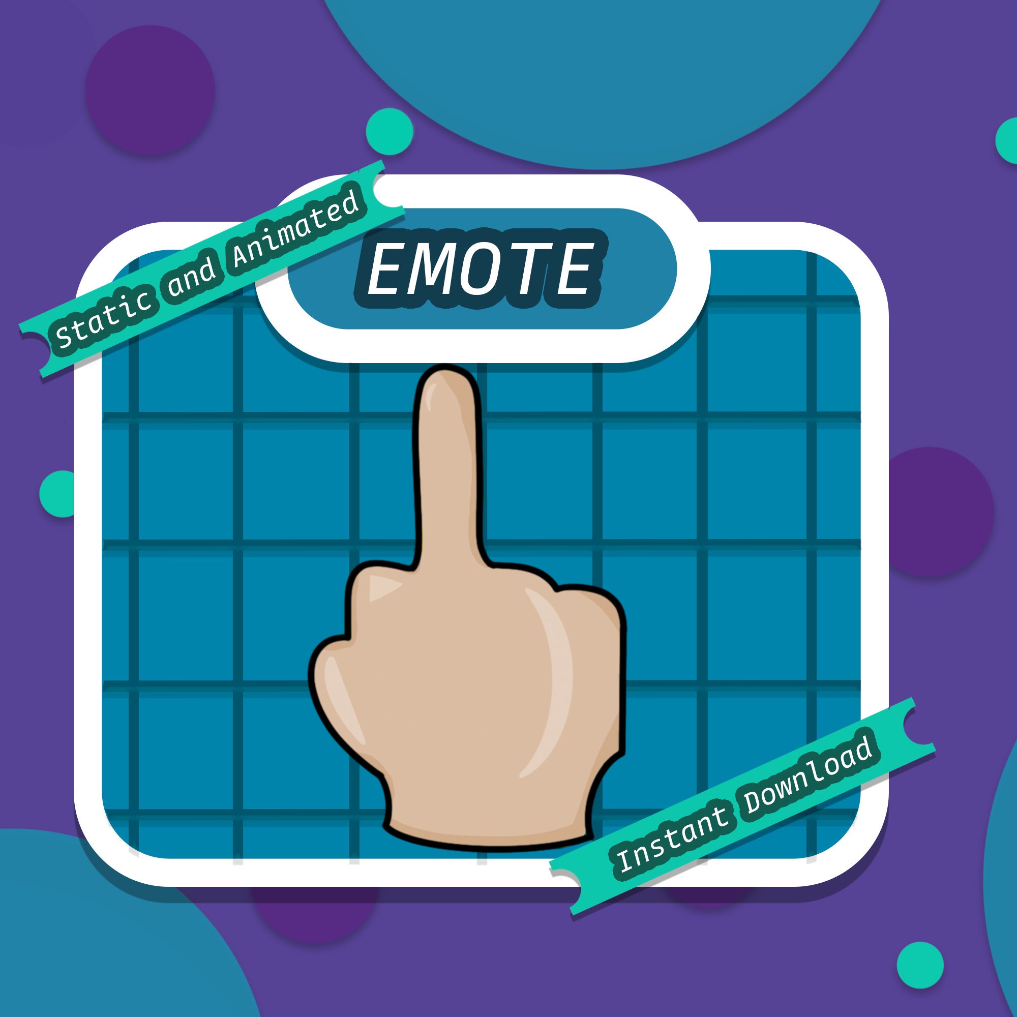 Animated & Static Middle Finger Emote for Twitch, Discord, Youtube ...