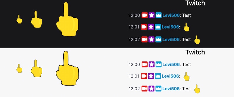 Animated & Static Middle Finger Emote for Twitch, Discord, Youtube ...