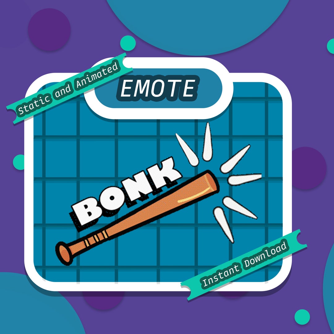 Animated & Static Bonk Emote for Twitch, Discord, Youtube, Facebook ...