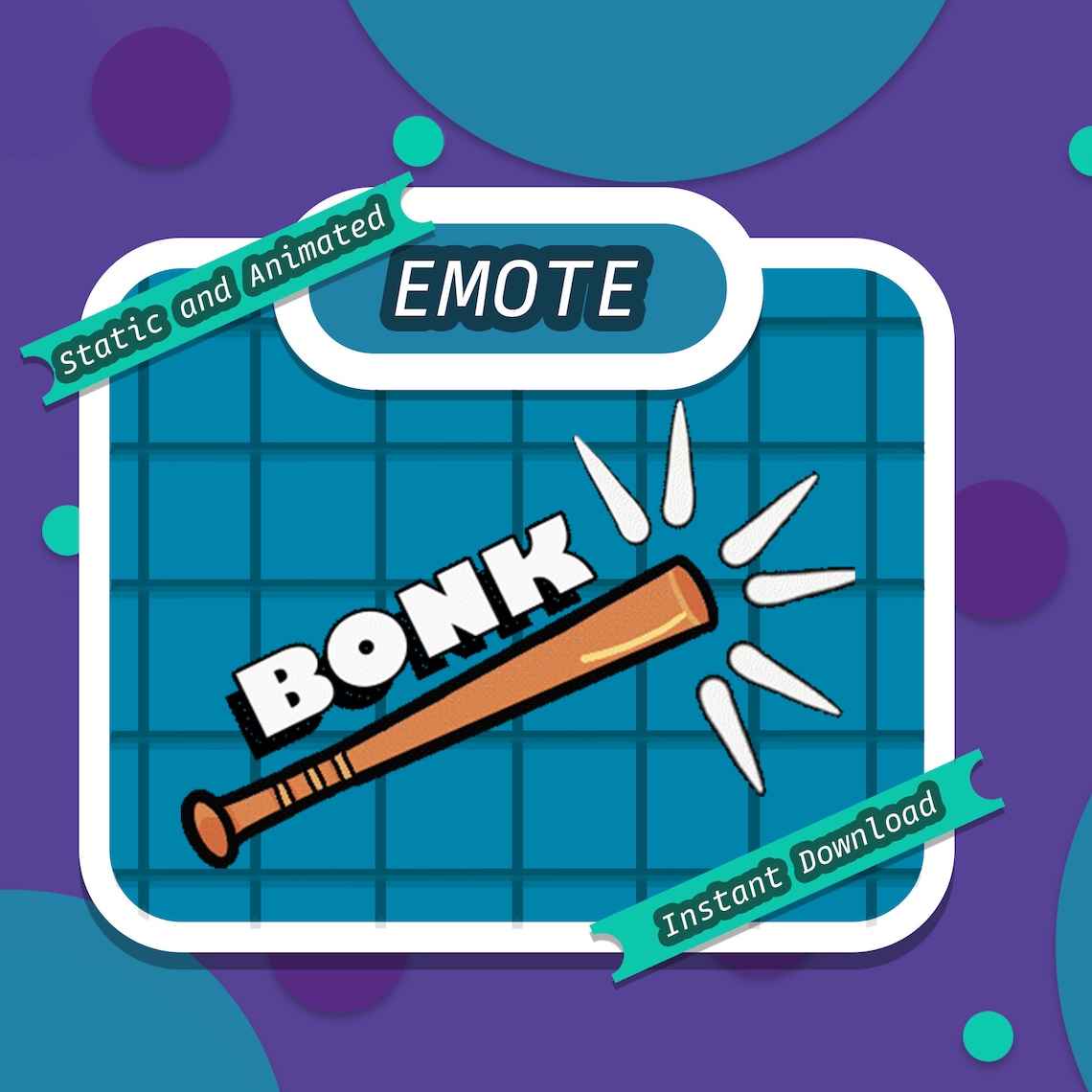 Animated & Static Bonk Emote for Twitch, Discord, Youtube, Facebook ...