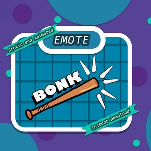 Animated & Static Bonk Emote for Twitch, Discord, Youtube, Facebook ...