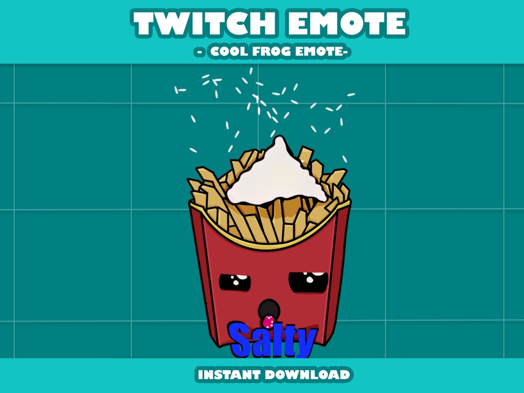 Salty Fries Emote, Twitch, Discord, Youtube - Etsy