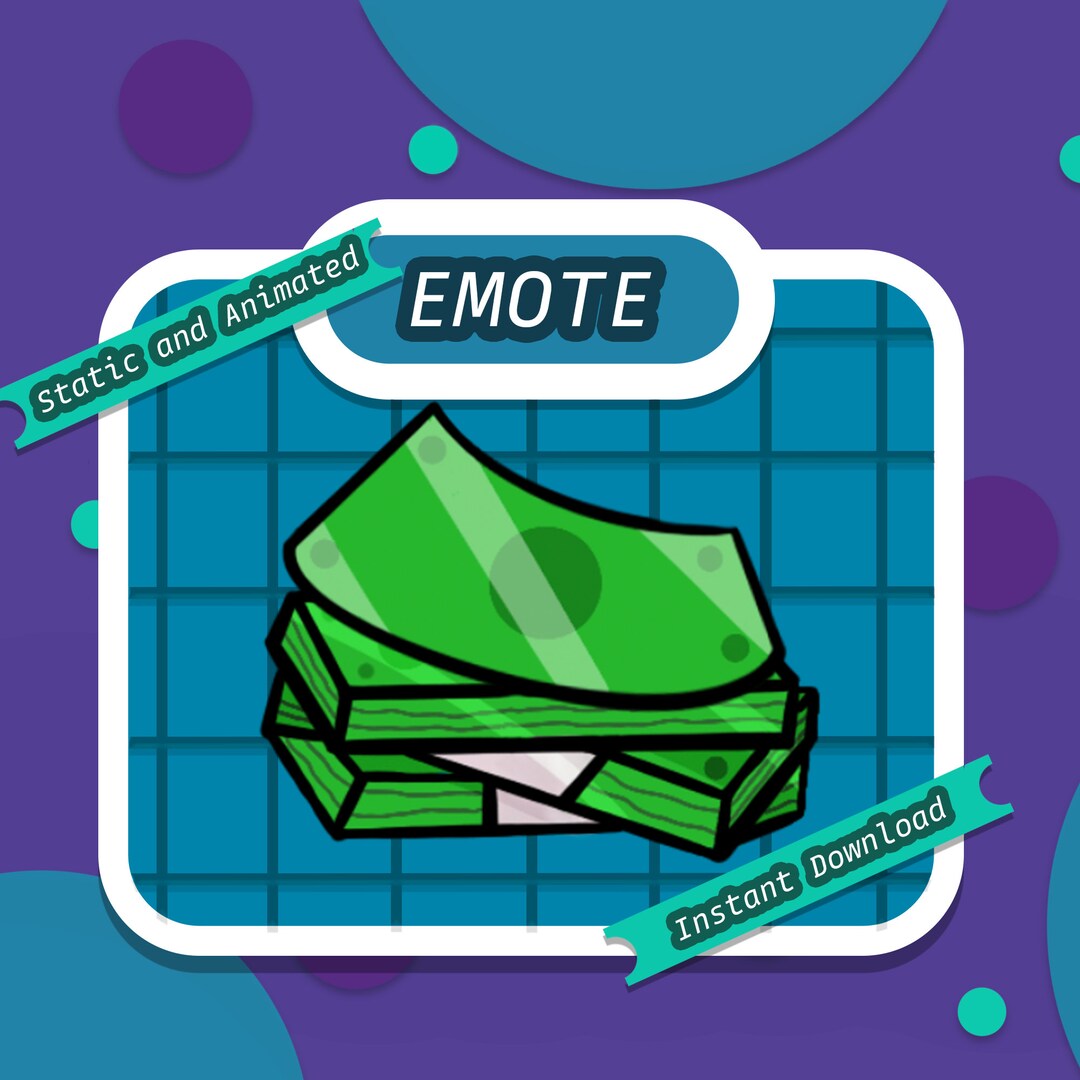 Animated & Static Money Emote for Twitch, Discord, Youtube, Facebook ...
