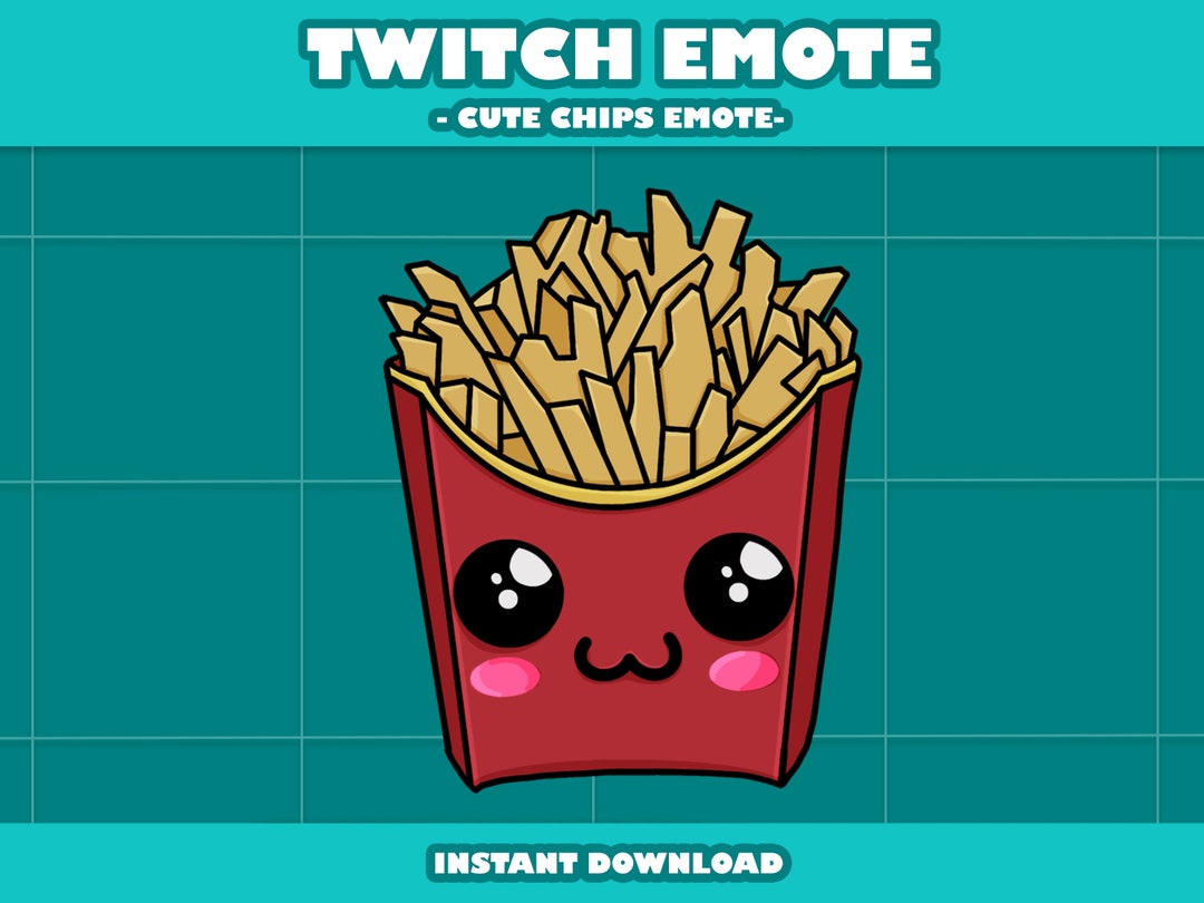 Cute Chips Emote, Twitch, Discord , Youtube - Etsy