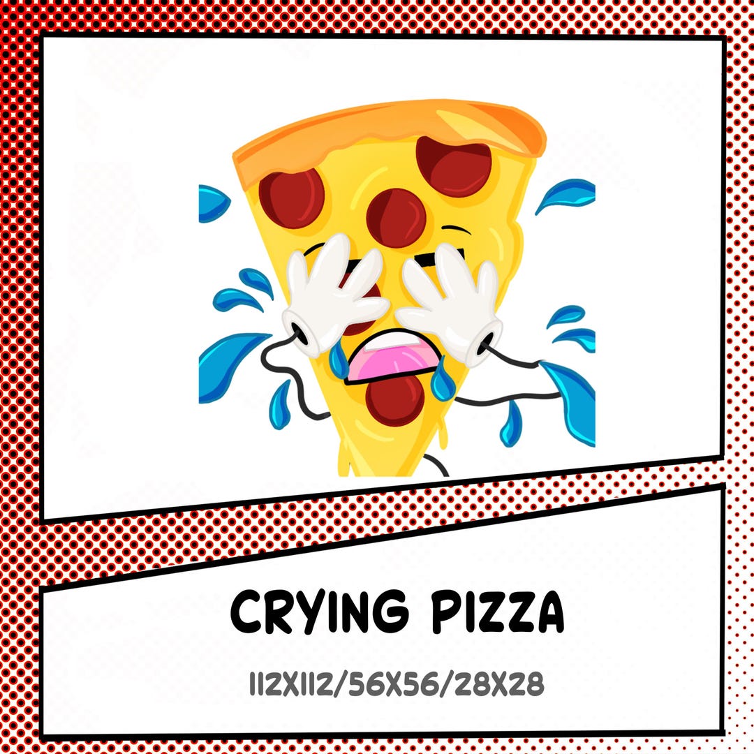 Animated Crying Pizza Emote | Twitch, Discord, Youtube (digital ...