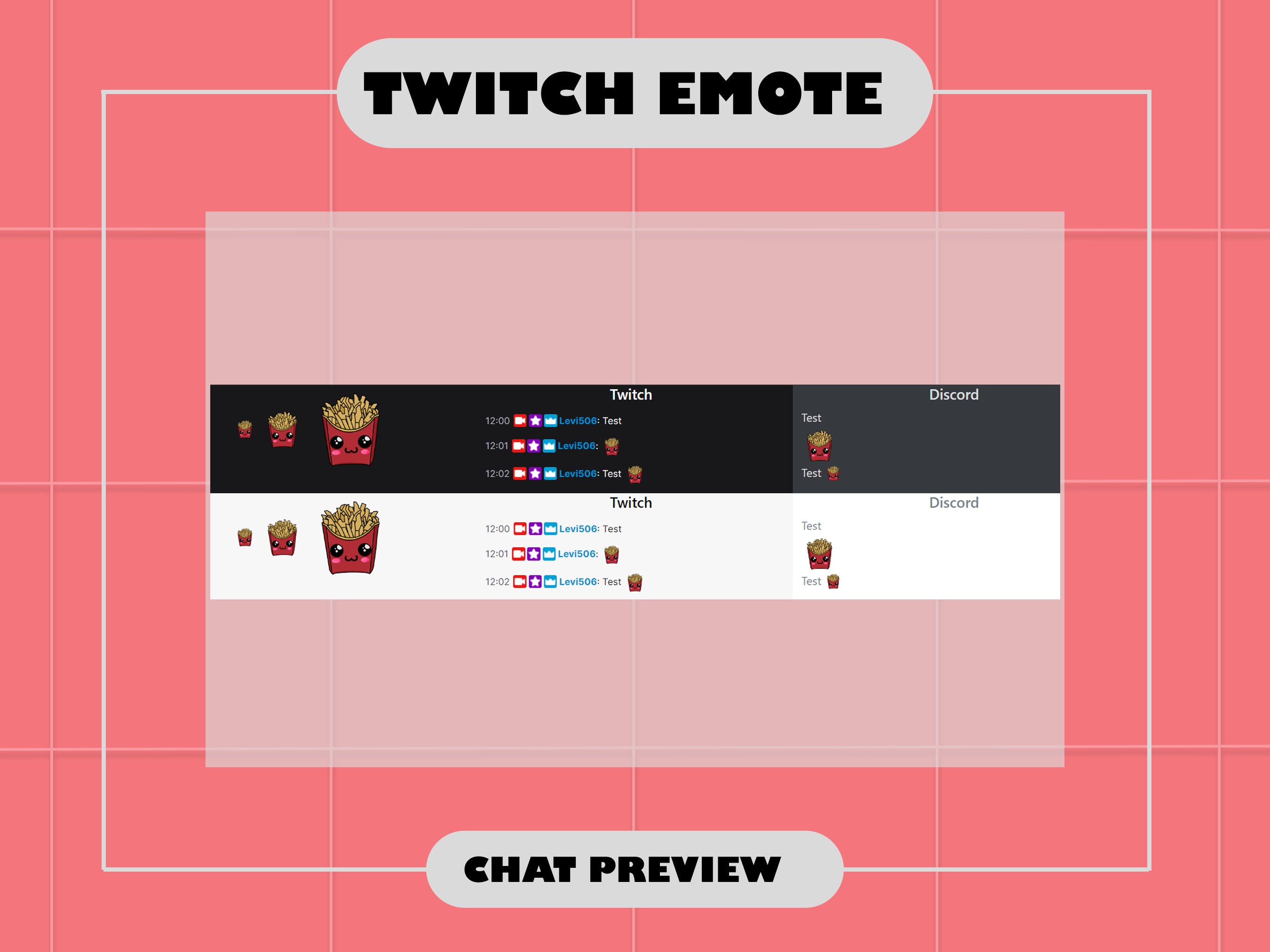 Cute Chips Emote Twitch Discord Youtube - Etsy