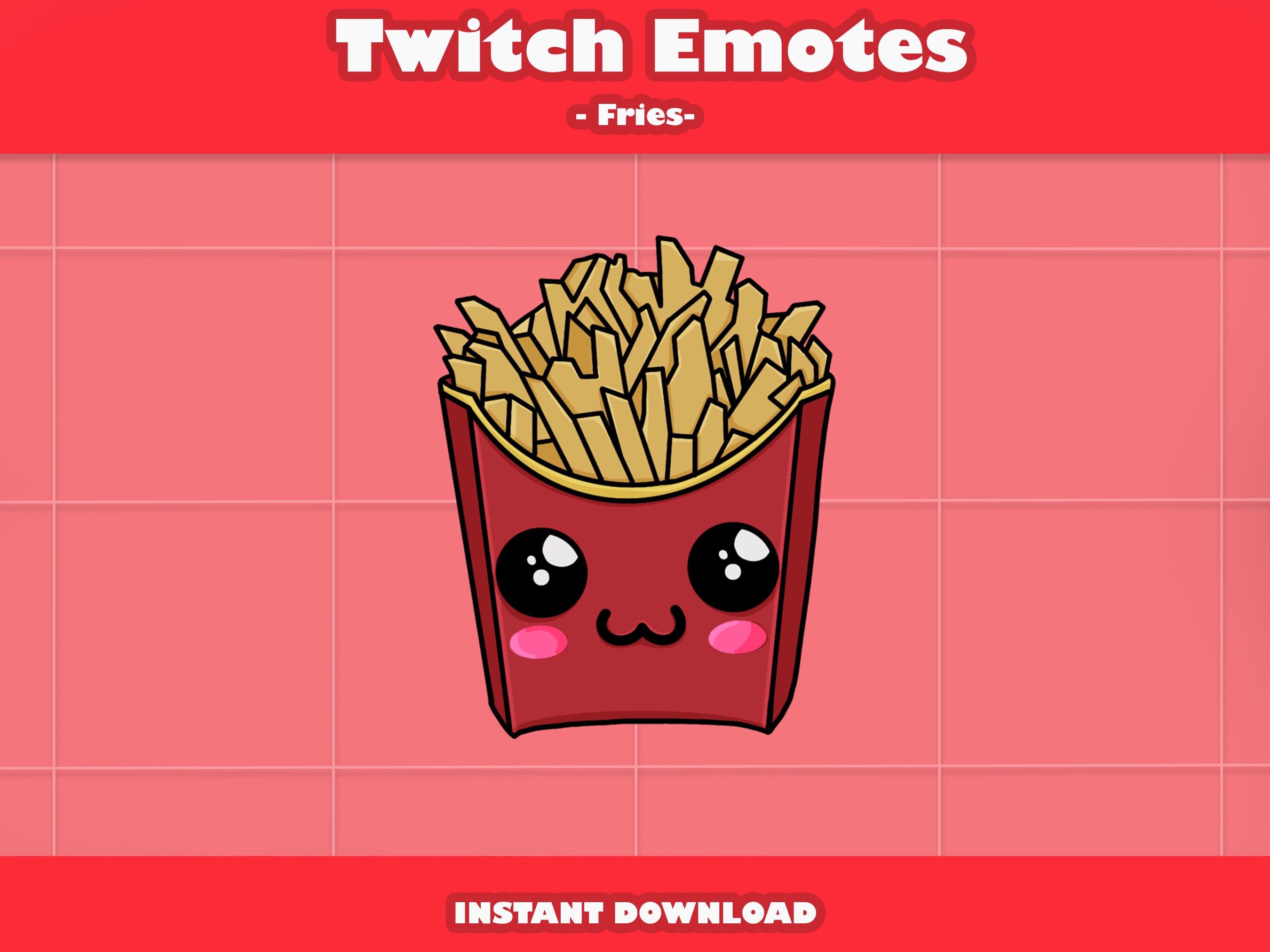 Cute Chips Emote Twitch Discord Youtube - Etsy