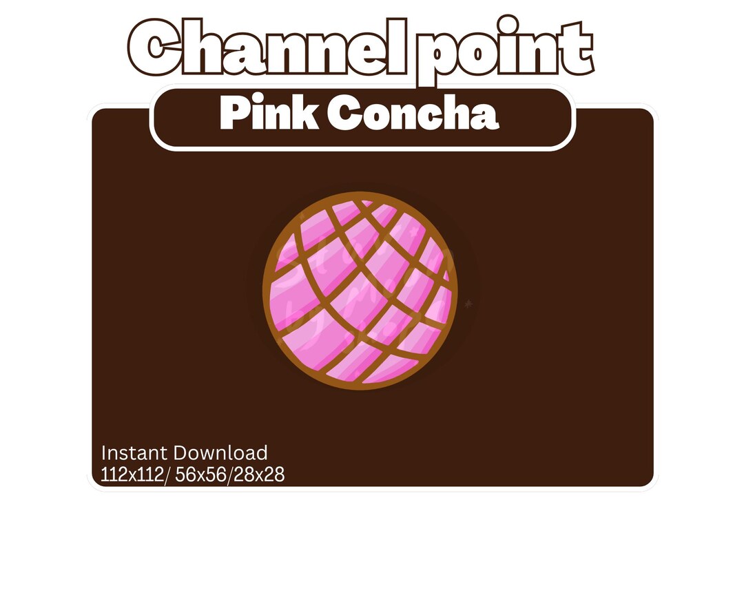 Pink Concha Channel Points for Twitch Cute/food/starbymoonshop - Etsy