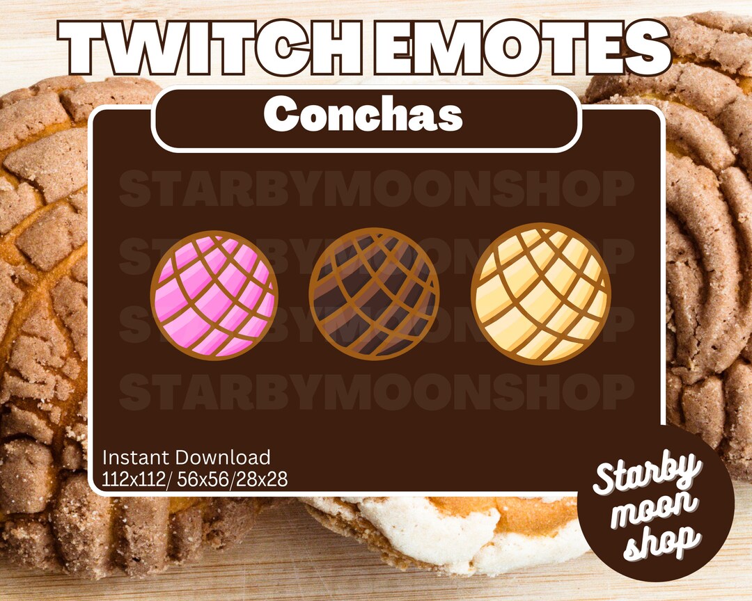 Conchas Emotes/stream/twitch/food/sweets - Etsy UK