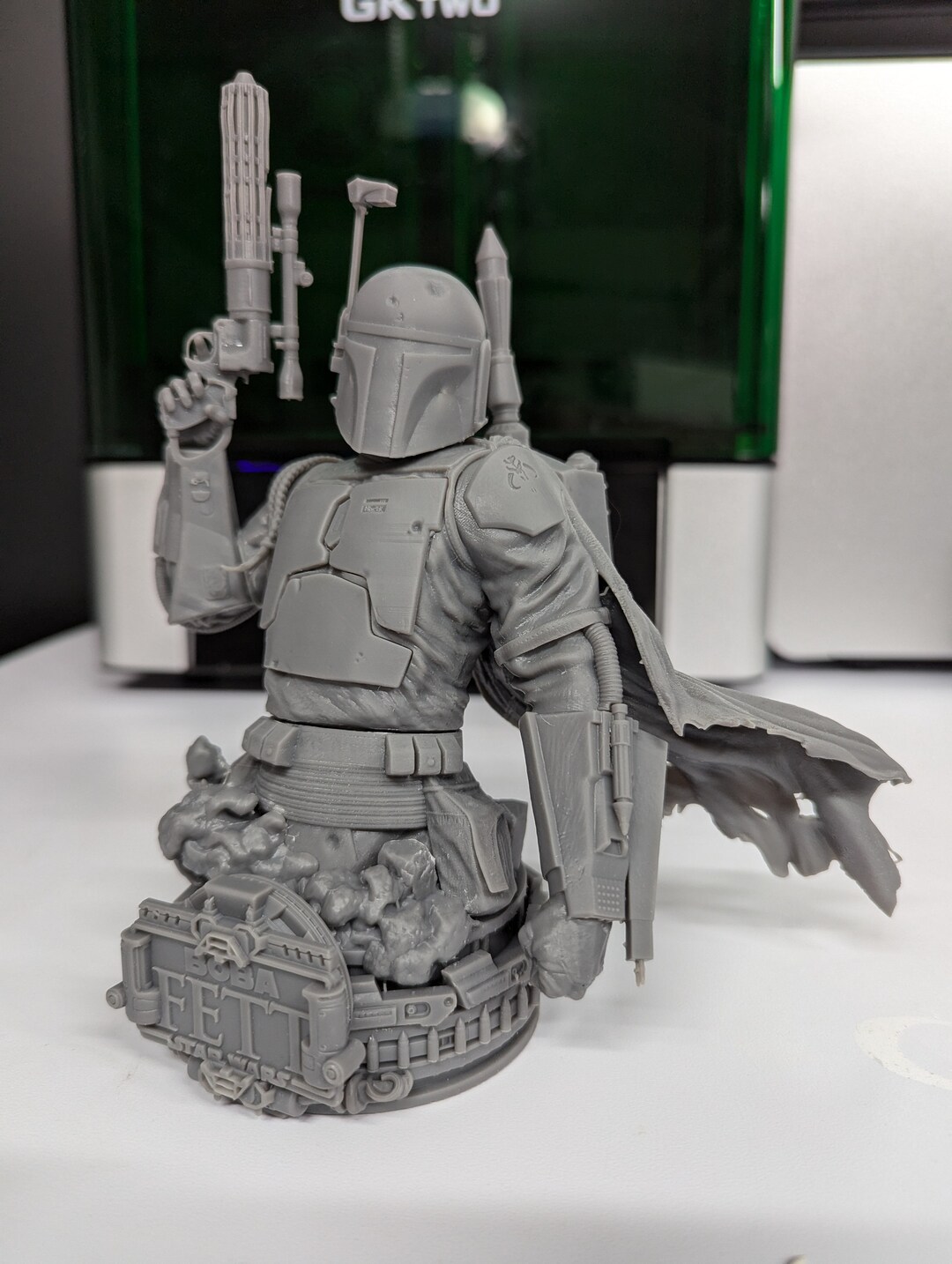 3D Printed Collectable Paintable Boba Fett Fan Art Bust - Etsy