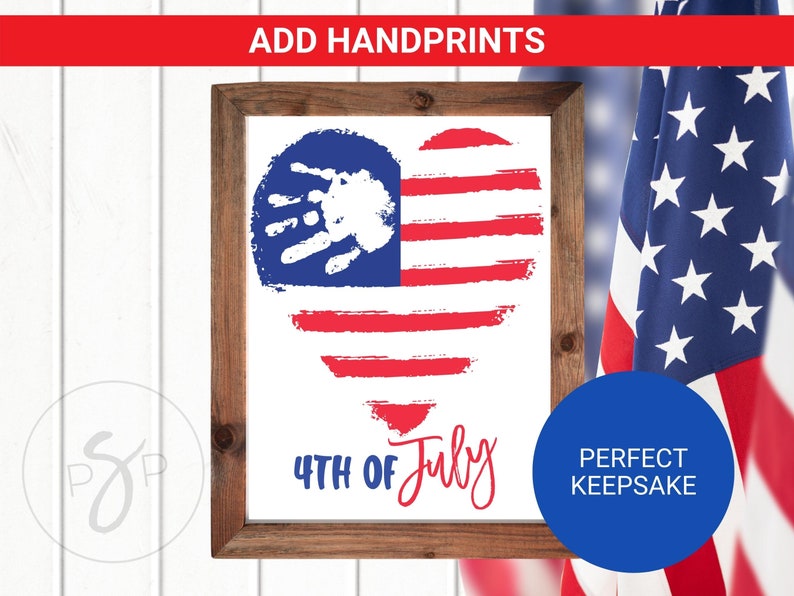 Flag Handprint Craft, Fourth 4th of July, Independence Day, USA America ...