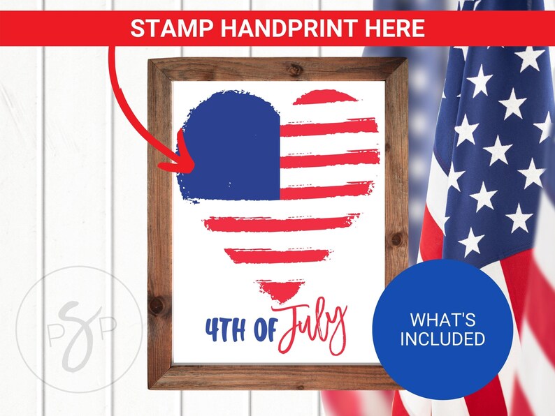 Flag Handprint Craft Fourth 4th of July Independence Day - Etsy