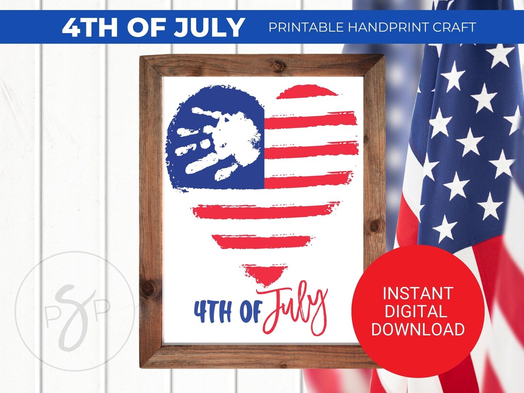 Flag Handprint Craft, Fourth 4th of July, Independence Day, USA America ...
