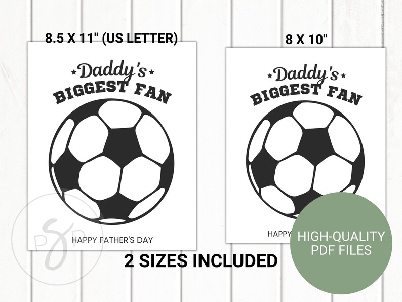 Daddy's Biggest Fan, Soccer Dad Gift, Handprint Art Craft, Father's Day ...