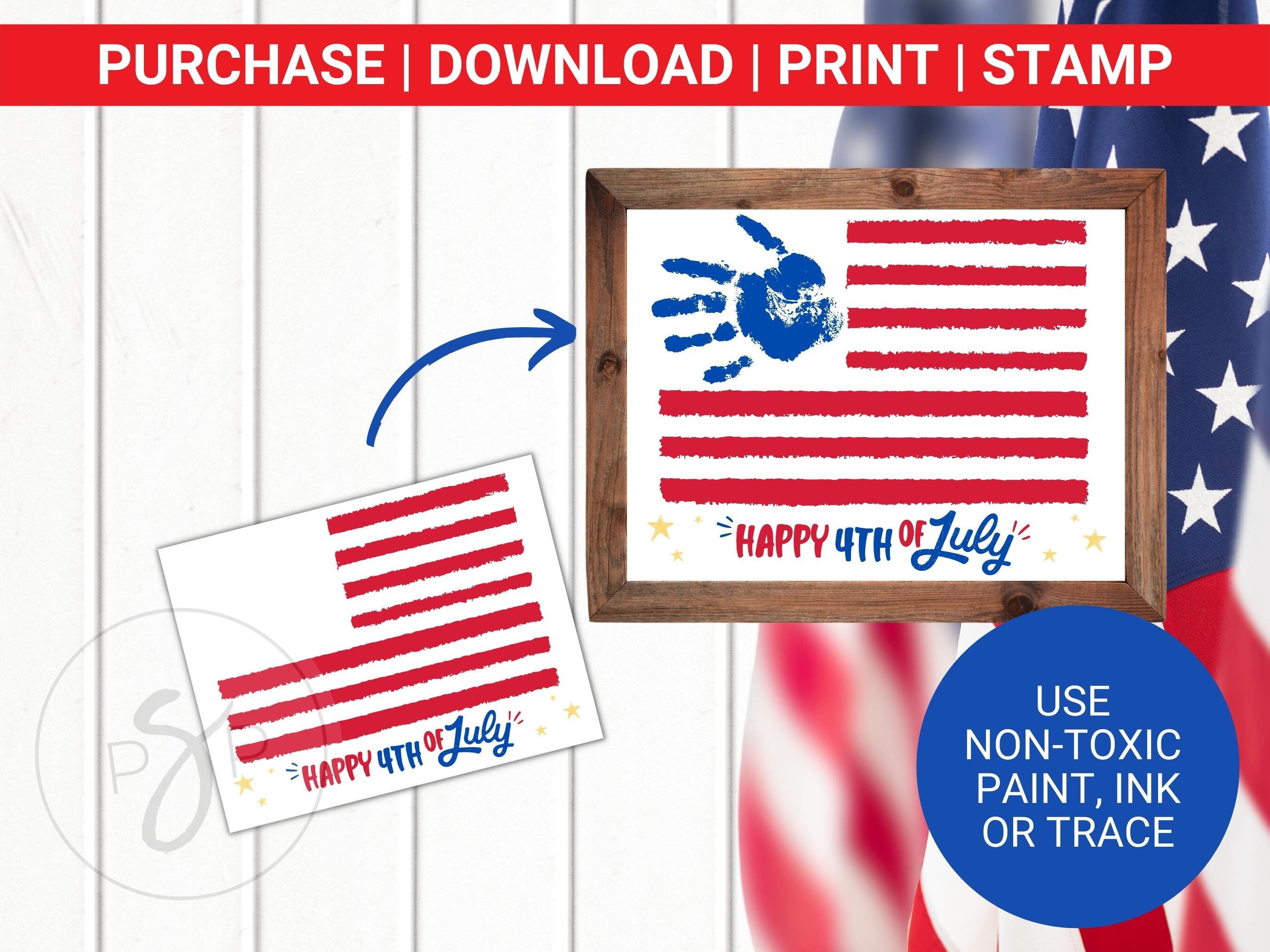 Fourth of July Handprint, American Flag, Independence Day, Handprint ...