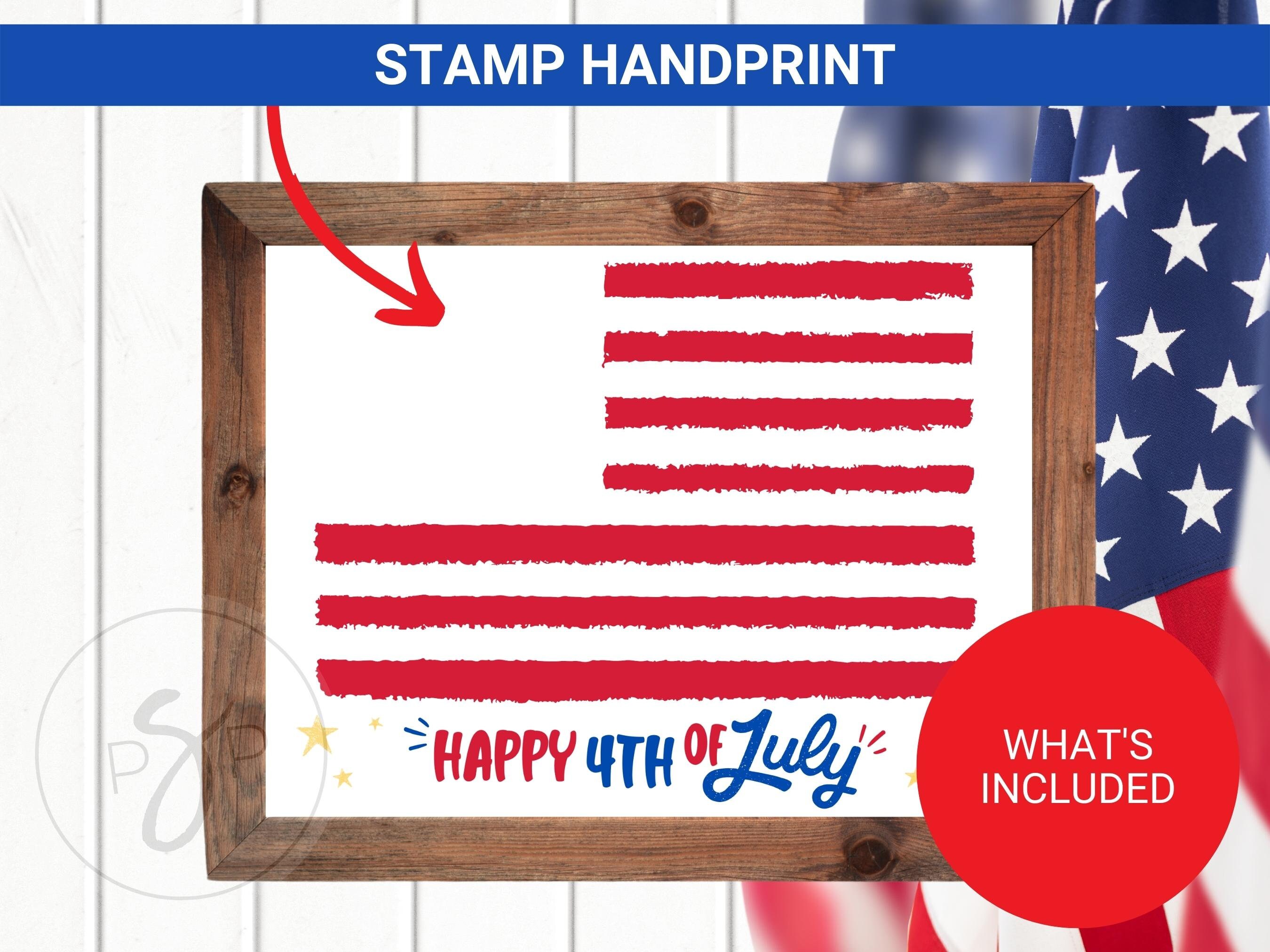 Fourth of July Handprint, American Flag, Independence Day, Handprint ...
