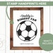 Daddy's Biggest Fan, Soccer Dad Gift, Handprint Art Craft, Father's Day ...