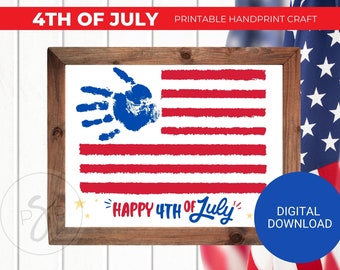 Flag Handprint Craft, God Bless America, Fourth of July Handprint ...