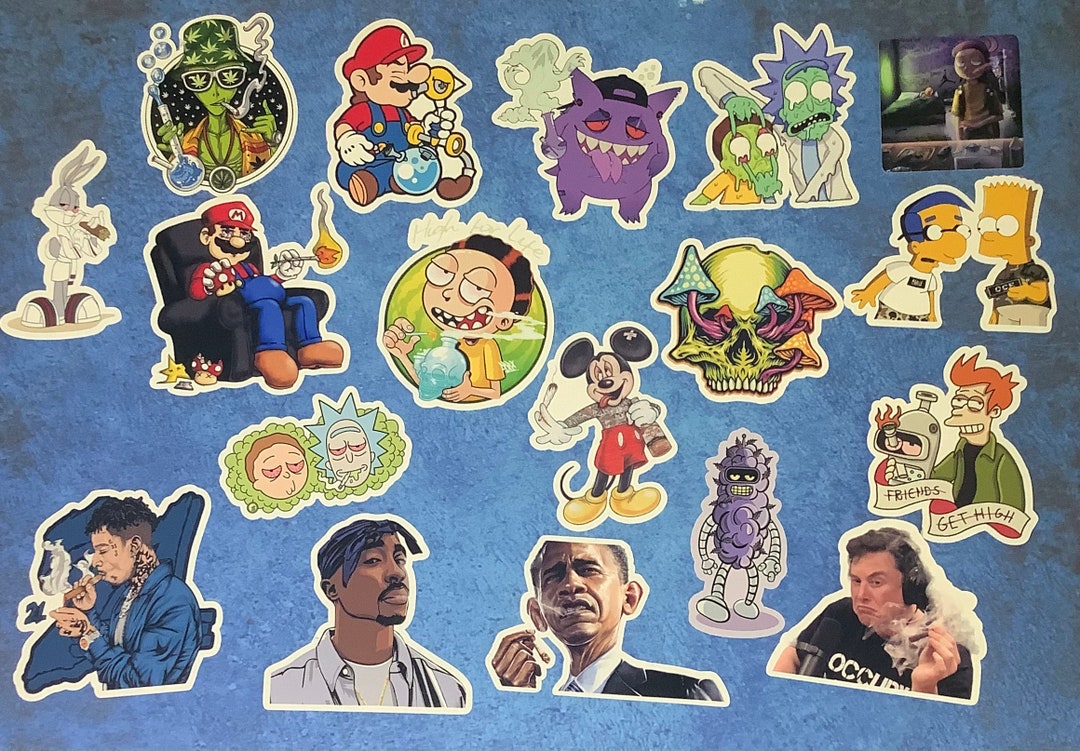 18 Stoner Sticker Set 420 Stickers Weed Stickers Pack - Etsy UK