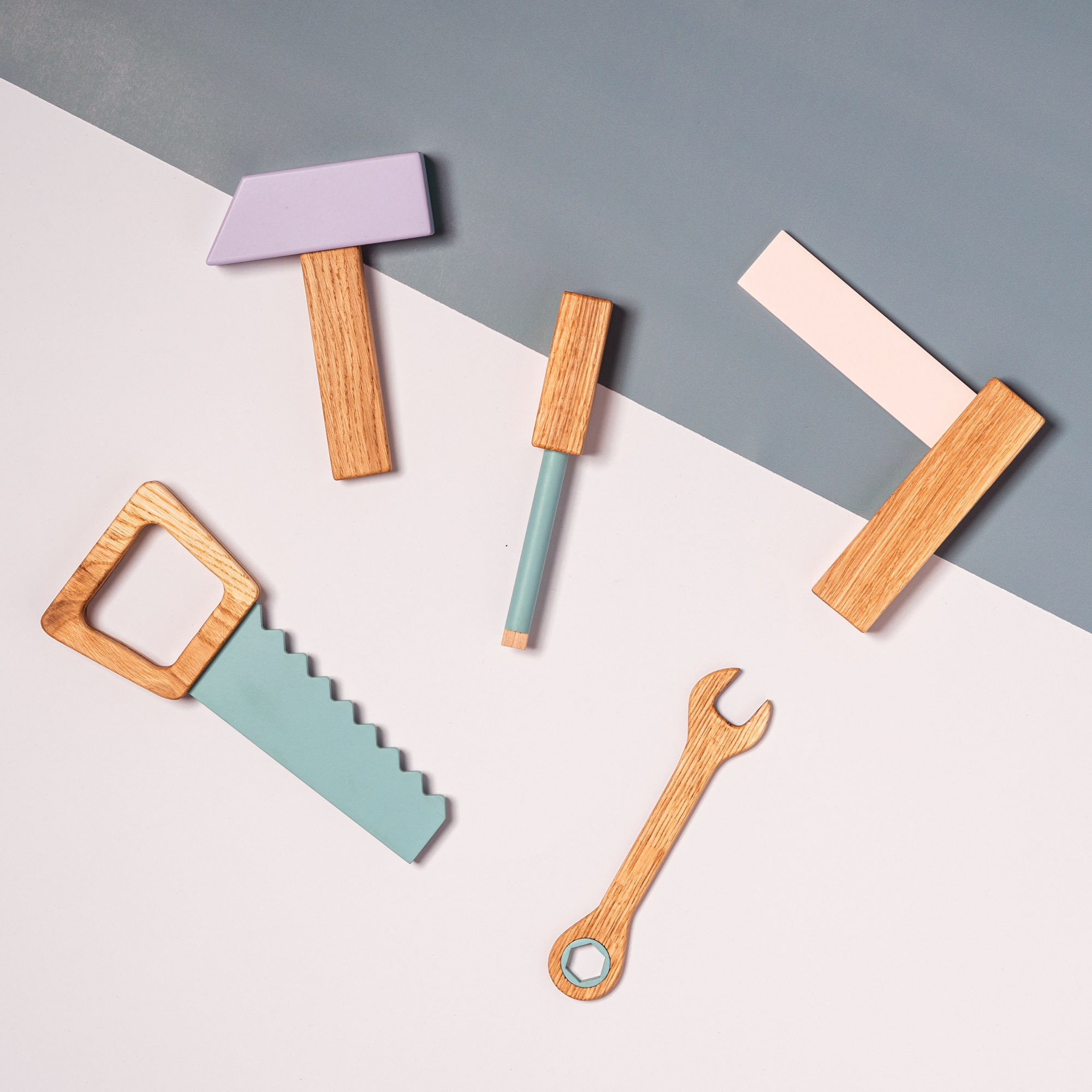 Montessori Pretend Play, Wooden Toy Tool Set, Minimalistic Toys, Wooden ...