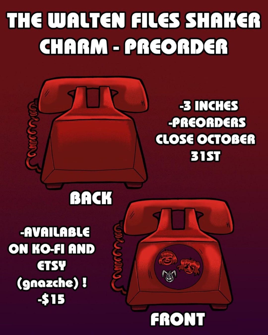 The Red Children the Walten Files Acrylic Shaker Charm - Etsy