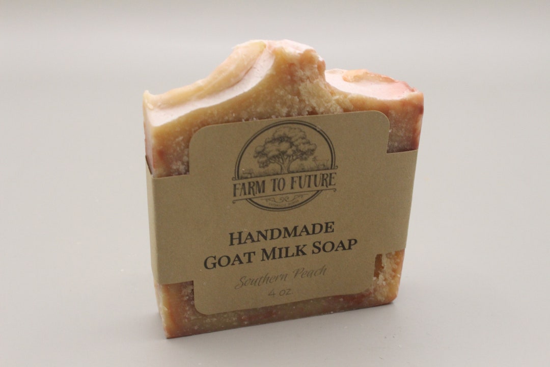 2oz Southern Peach, Goat Milk Soap, Natural Bath Bar Soaps, Handmade ...