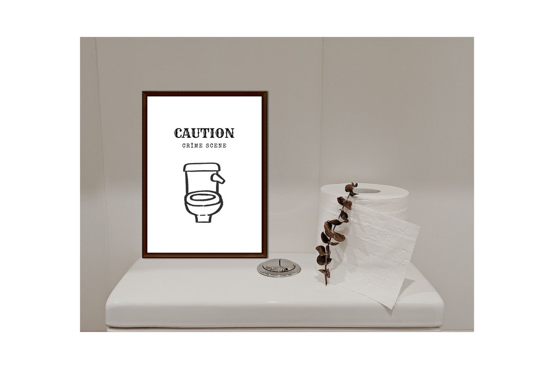 Caution Crime Scene // Wall Art // Bathroom Wall Art // - Etsy