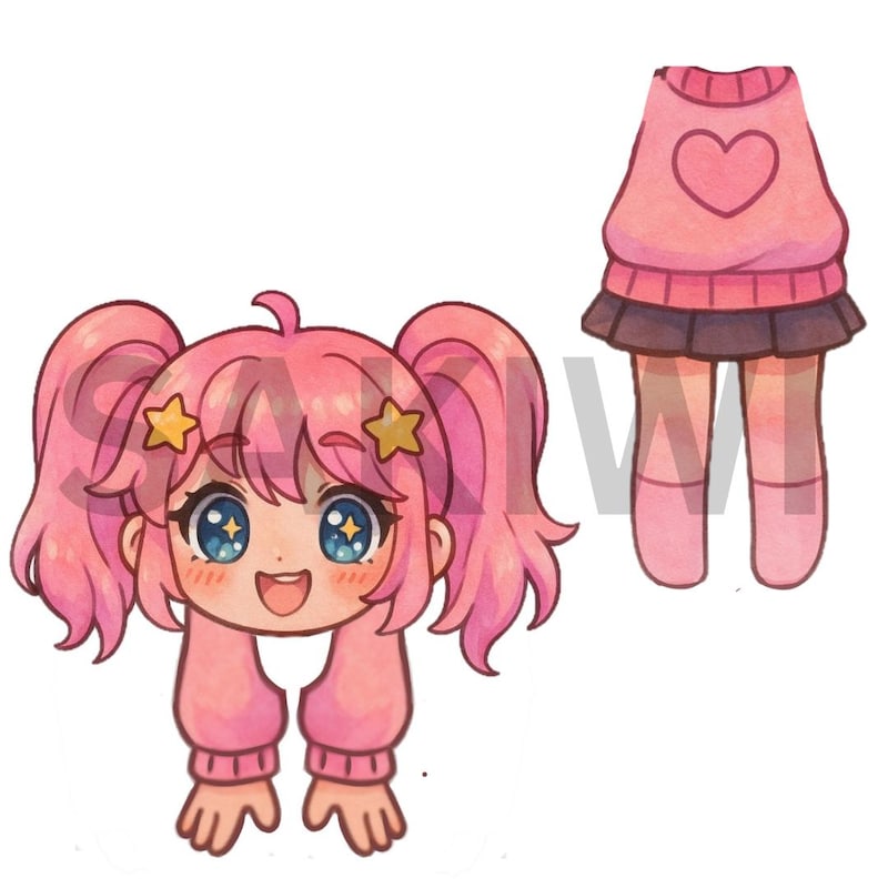 Hanging Paper Doll Template - Etsy