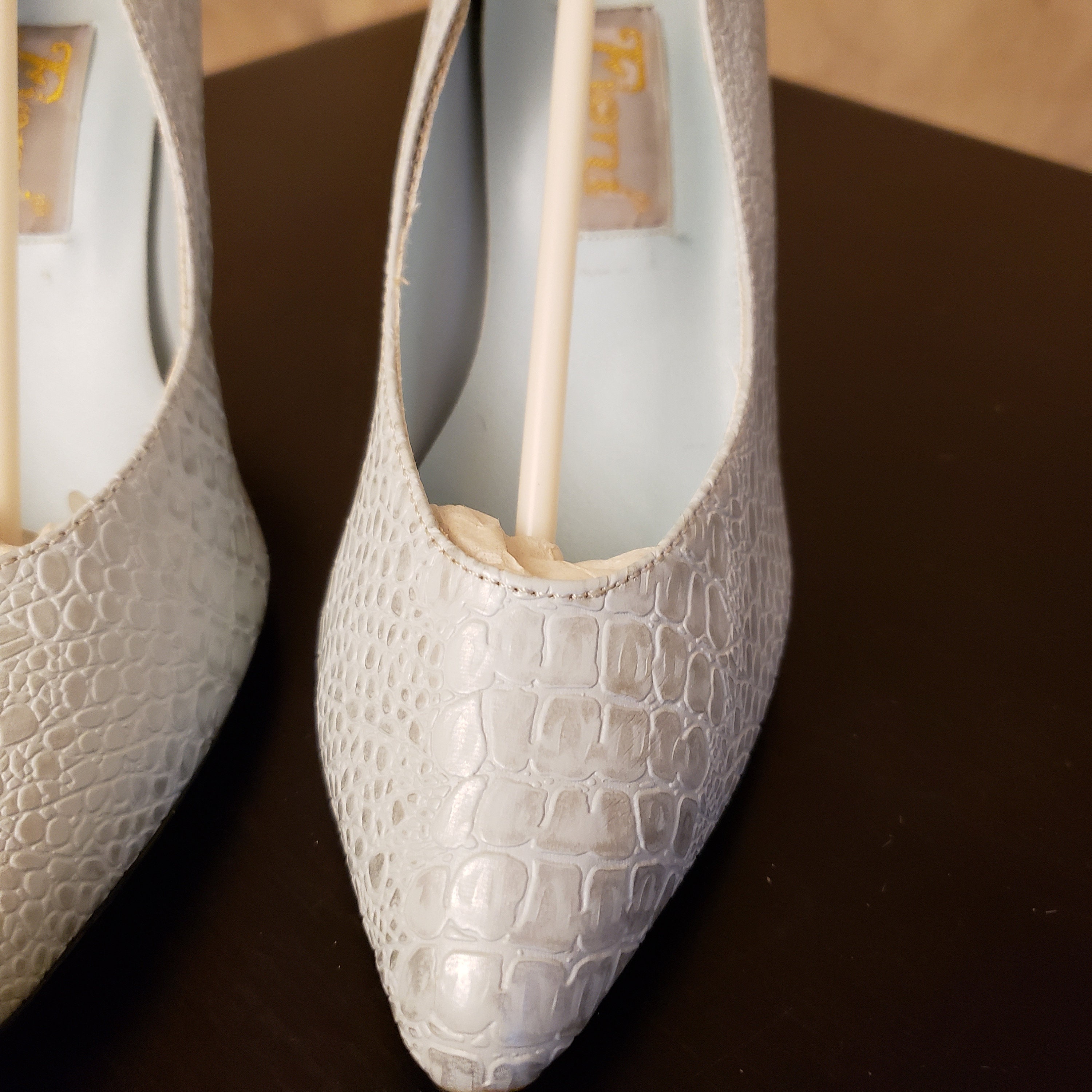 Vintage Light Blue Alligator Shoes, Ladies High Heels, Alligator Shoes ...