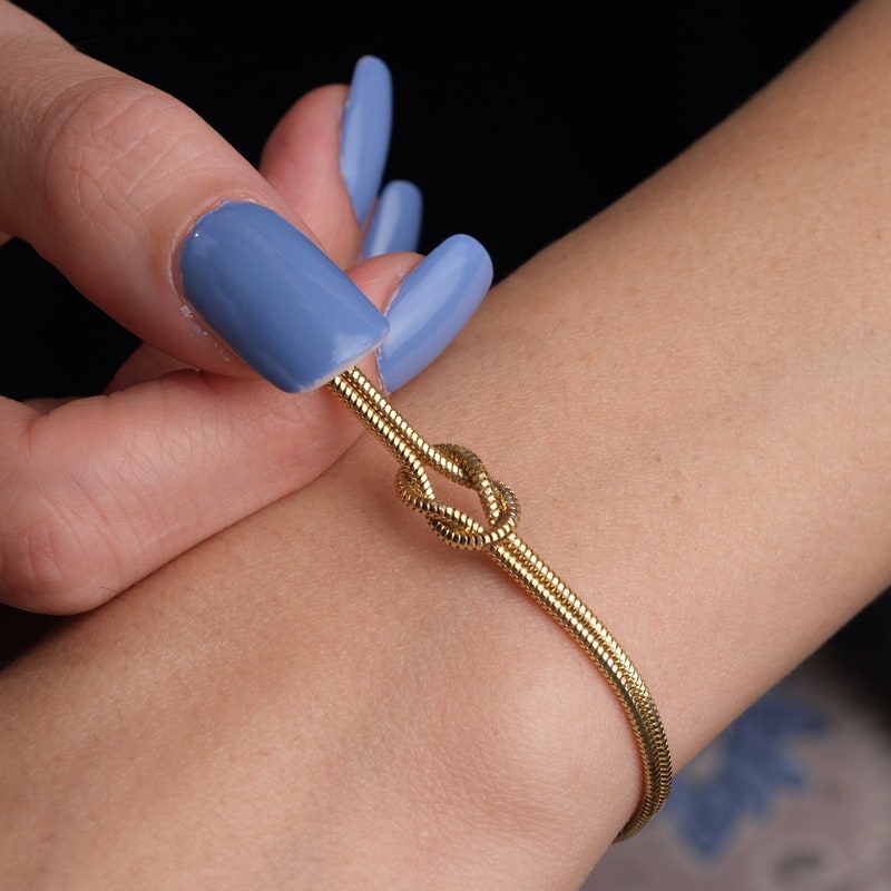 Gold Knot Bracelet - Etsy