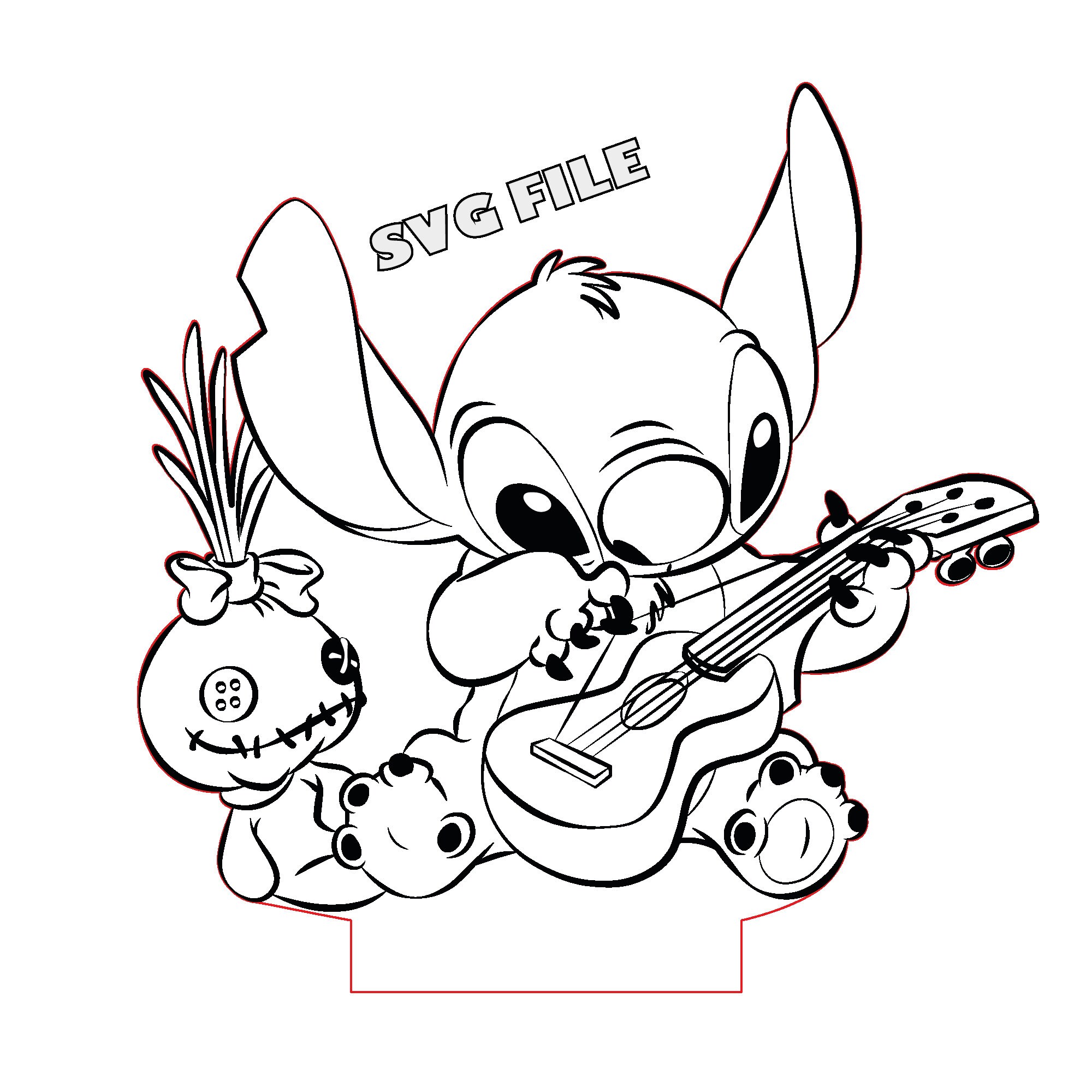 Stitch SVG Lasercut File - Etsy