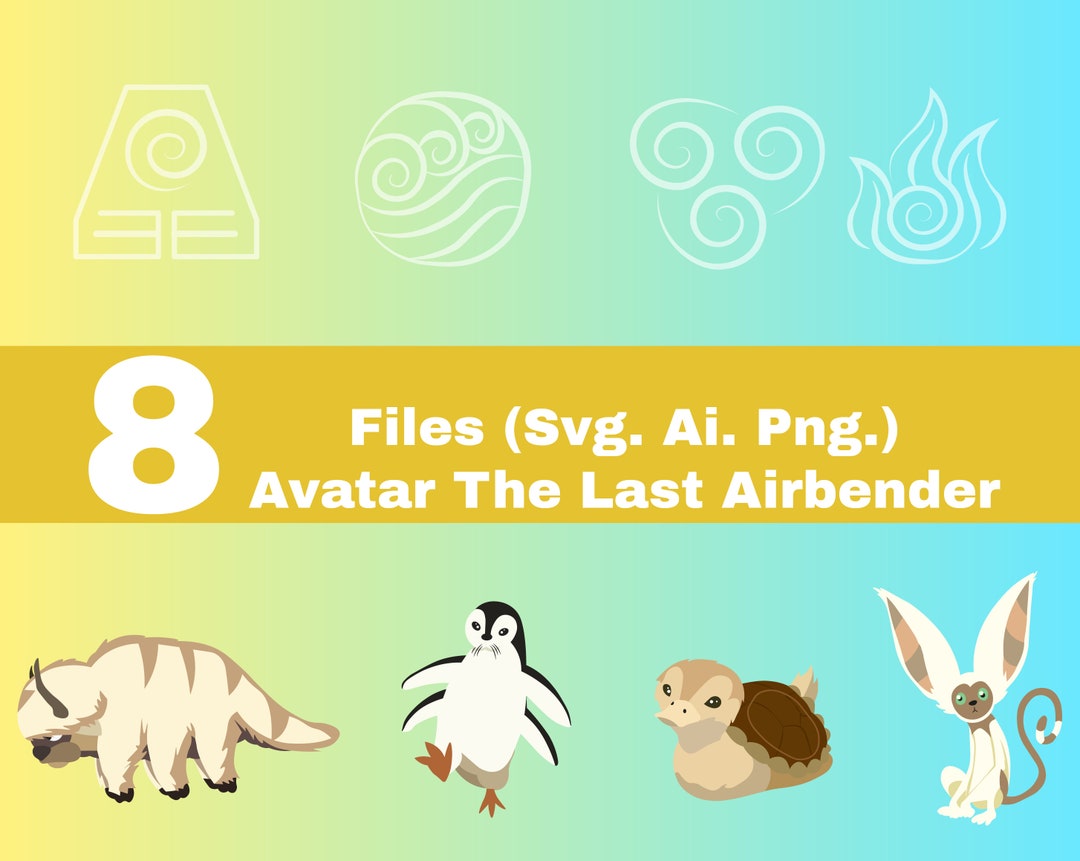 Avatar the Last Airbender Png, Svg, Ai, Animals, Appa, Momo - Etsy UK