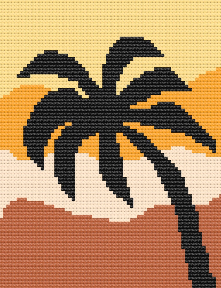 Palm Tree Cross Stitch Pattern - Etsy