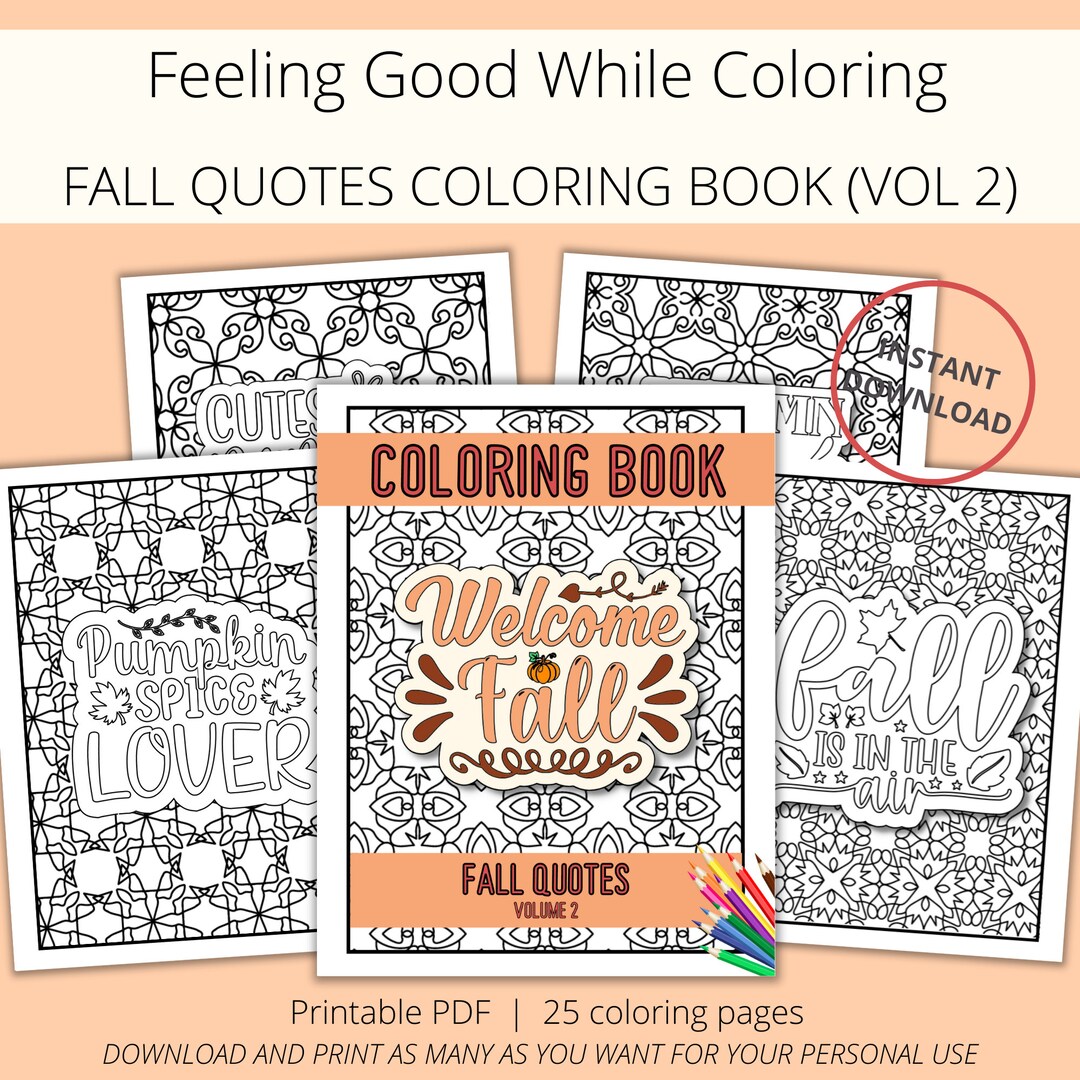 Coloring Pages Printable With Fall Quotes and Geometric Patterns ...