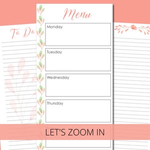 Printable to Do Lists Watercolor Coral Flowers - Etsy Canada