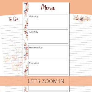 Printable to Do Lists Watercolor Fall Flowers and Leaves // Printable ...