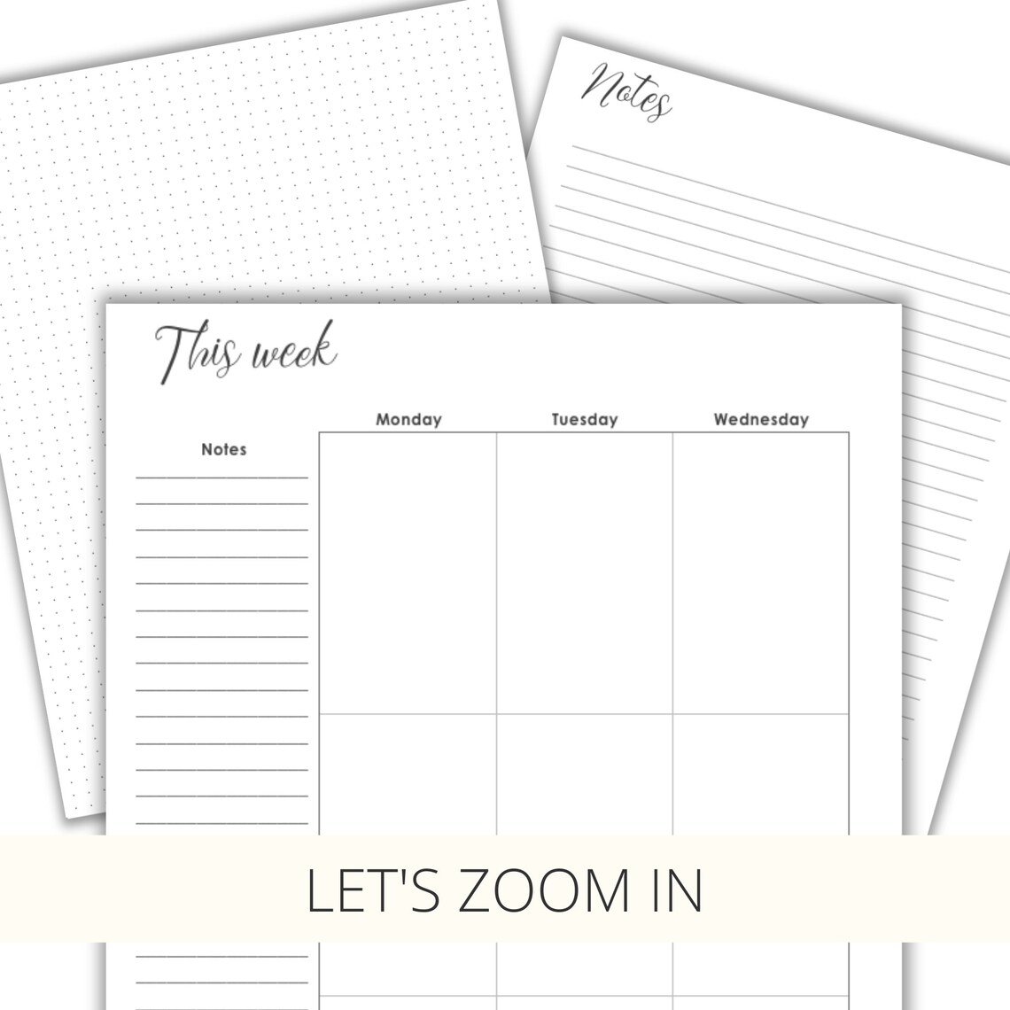 Minimalist Printable Planner With A Vertical Layout // To-do - Etsy