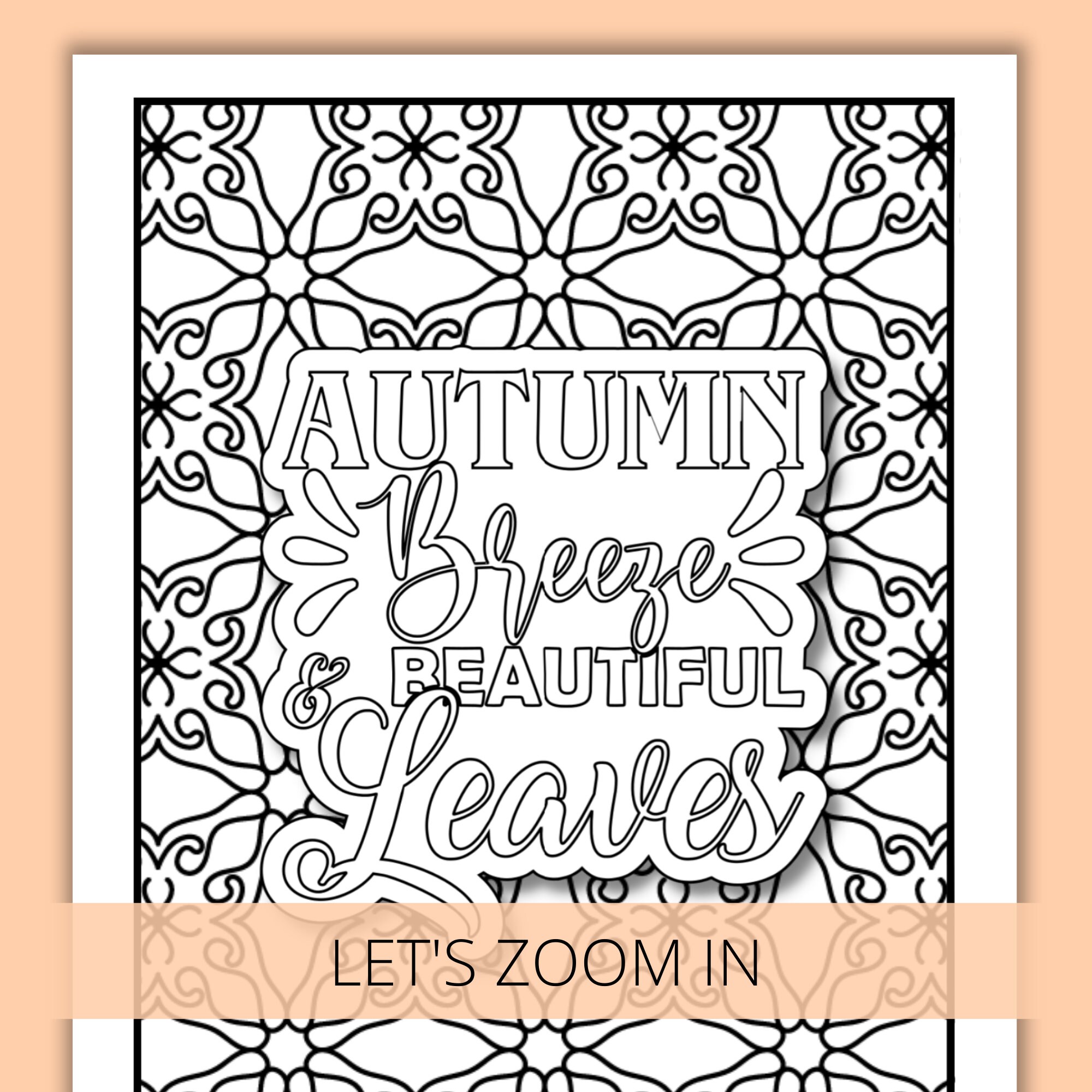 Coloring Pages Printable With Fall Quotes and Geometric Patterns ...