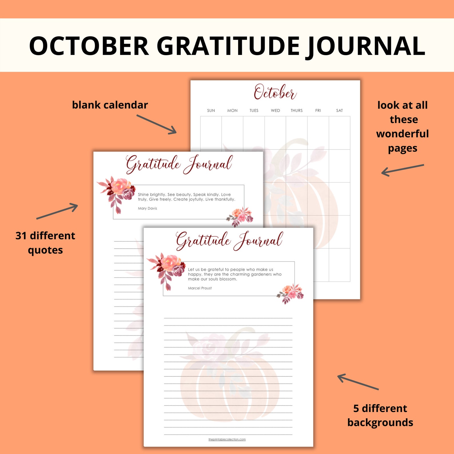 Printable Gratitude Journal Printable Journal Pages - Etsy Canada