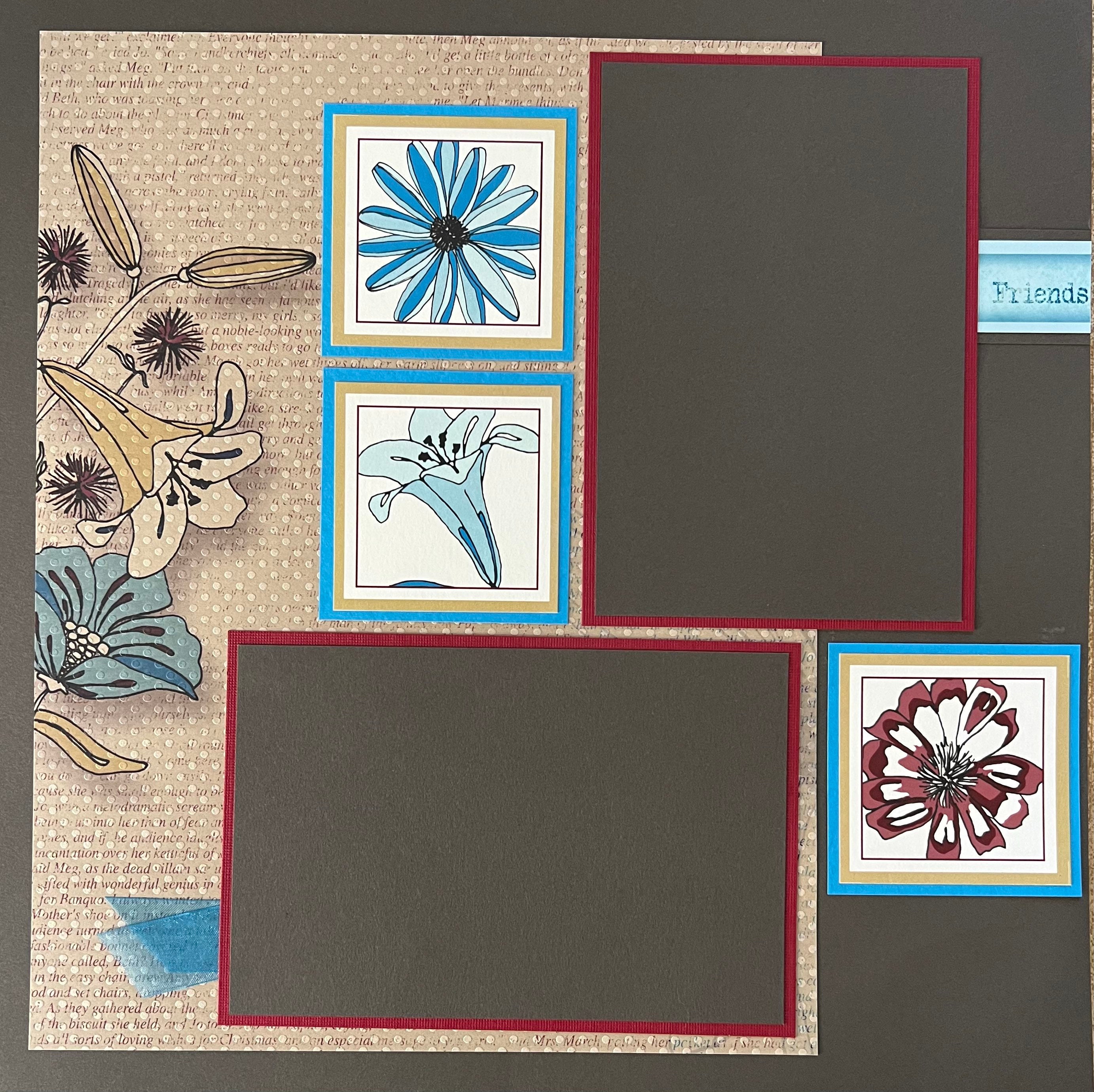 Pre-made Scrapbook Pages, 12x12, Friendship Theme, Perfect for Framing ...