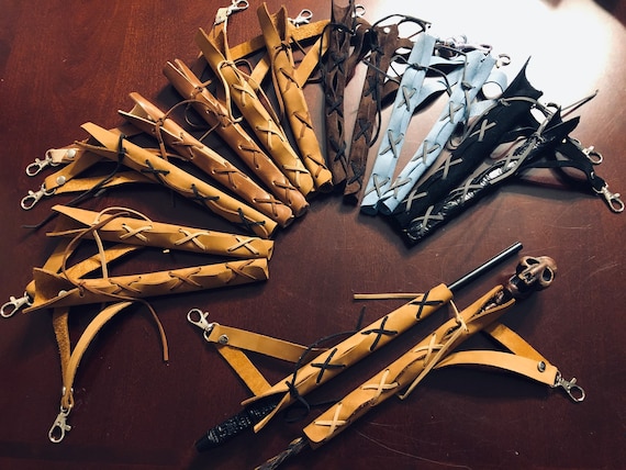 Leather Wand Sheath Wearable Wand Holder | Etsy